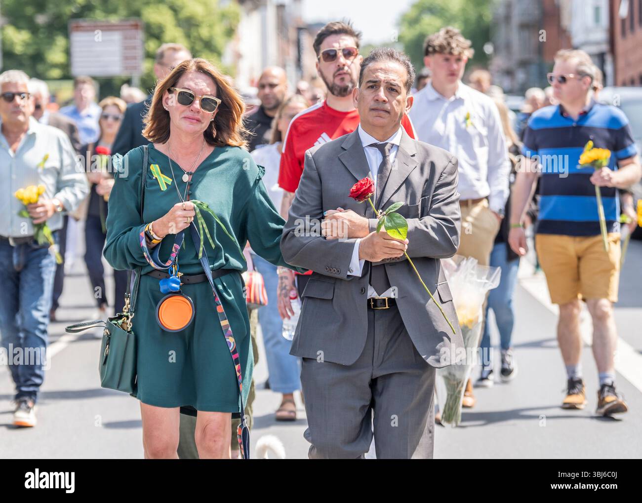 Emma Webber, the mother of Barnaby Webber (centre left) and Dr Sanjoy ...