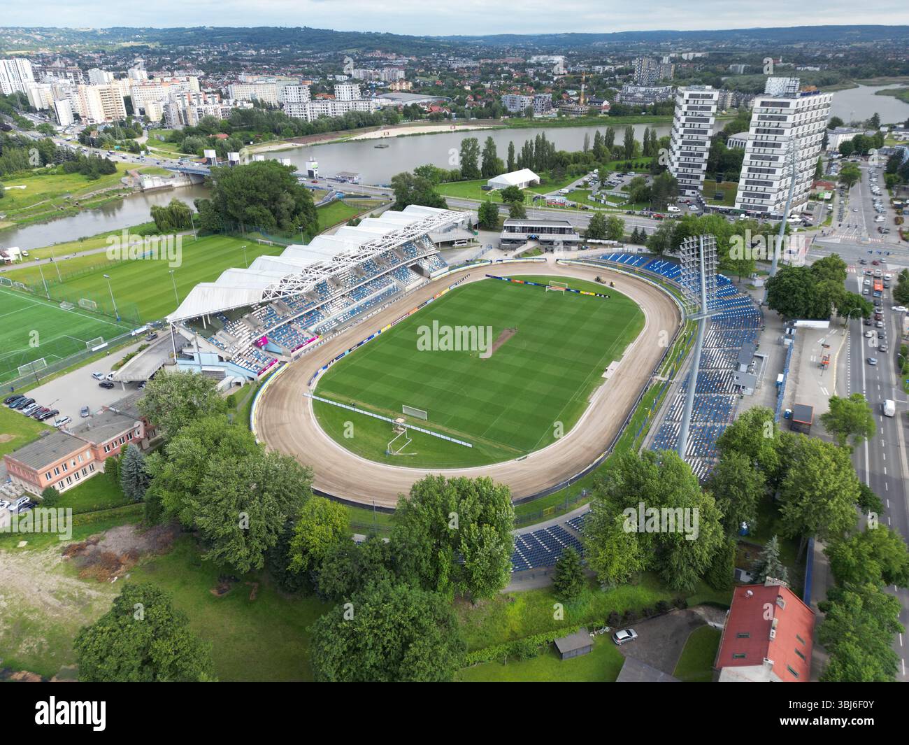 Rzeszow, Poland. 13th June, 2025. Stadium "Stal" stadium before the ...