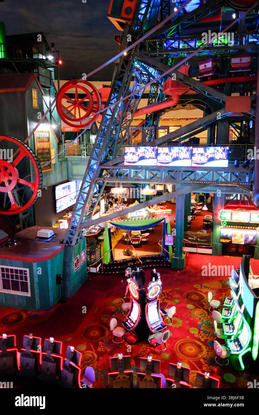 13 MAY 2025 - Reno, NV, USA - Downtown Reno with the largets hotel and ...