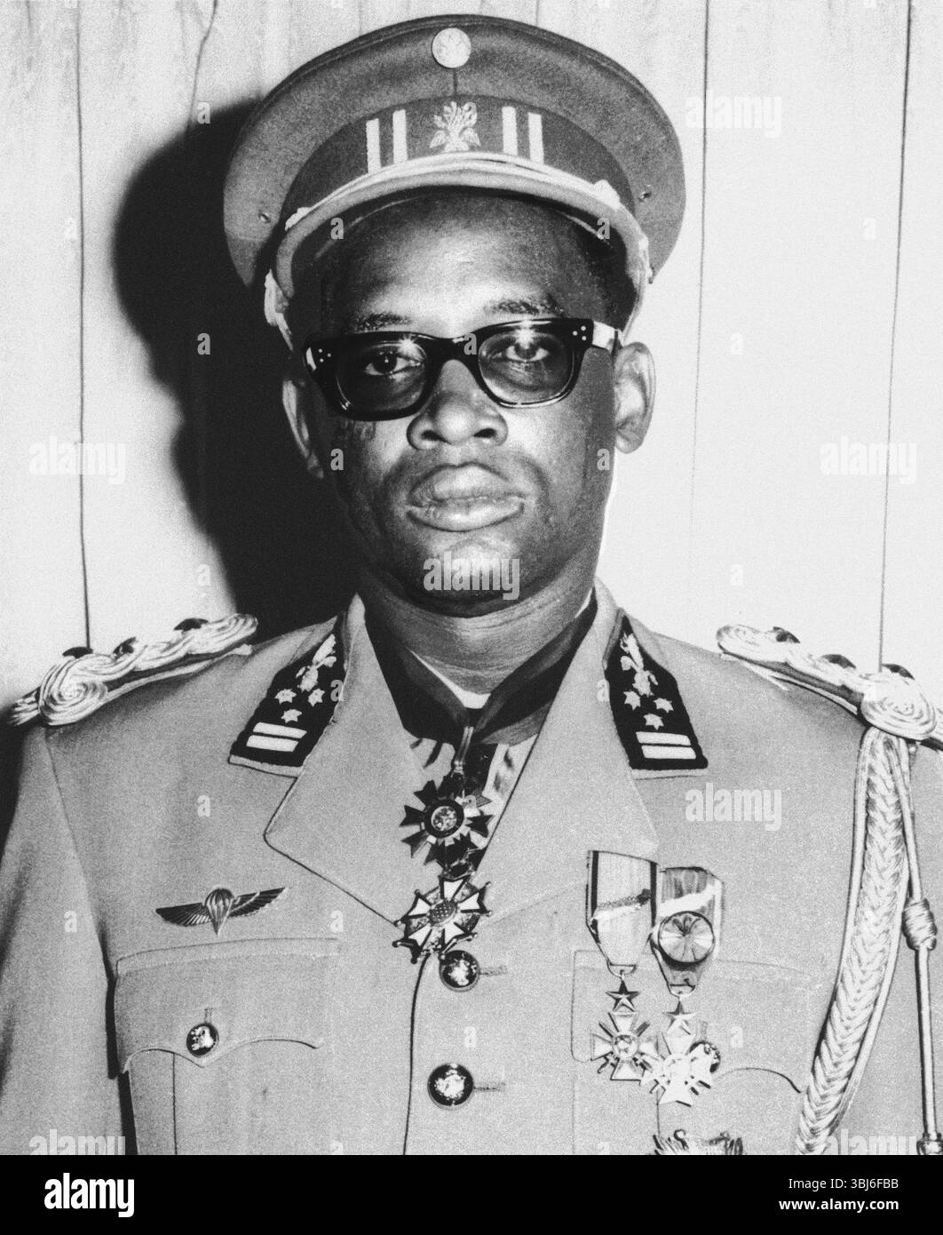 Lt. General Joseph Desire Mobutu, Congolese President, is seen in this ...