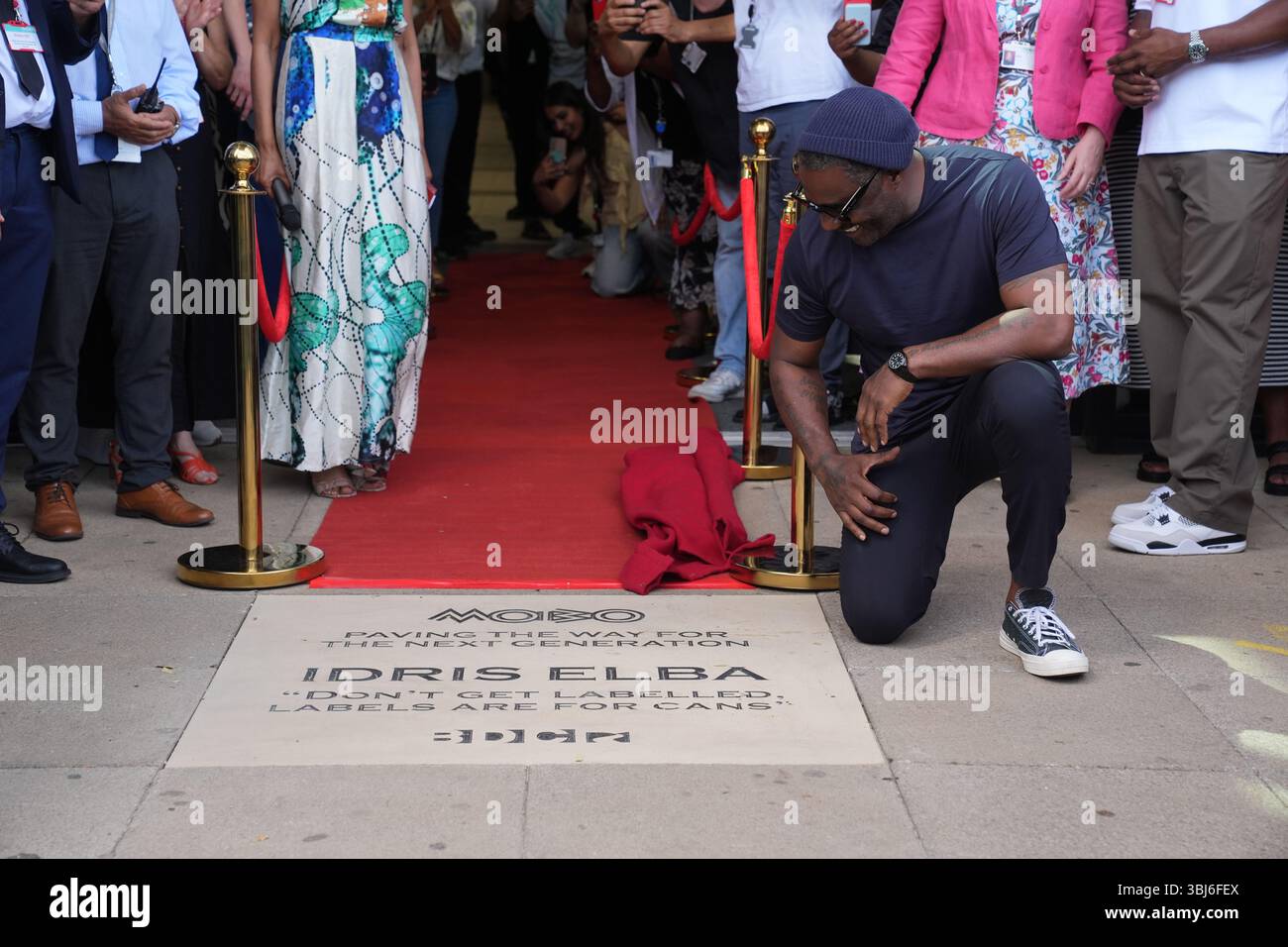 Idris Elba during a visit to Barking and Dagenham College, London ...