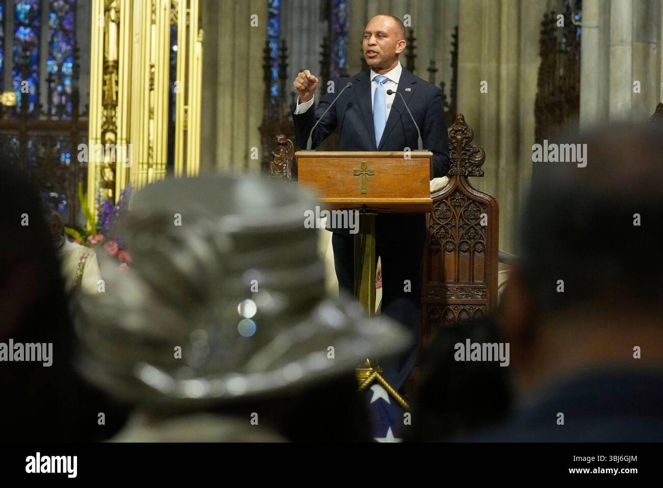 U.S. Rep. Hakeem Jeffries speaks during the funeral for former Rep ...