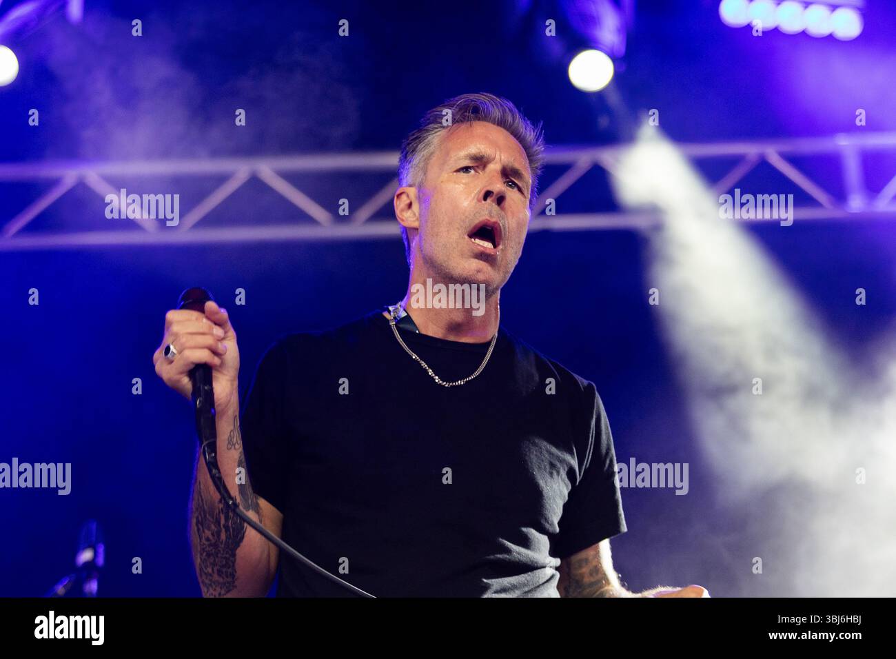 Leicestershire, UK. Friday June 13, 2025. Paddy Considine performs with ...