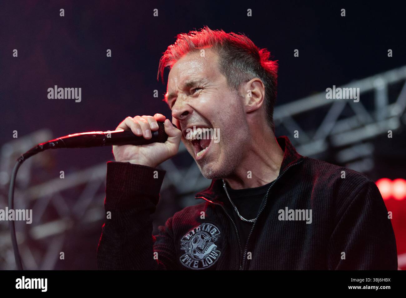 Leicestershire, UK. Friday June 13, 2025. Paddy Considine performs with ...