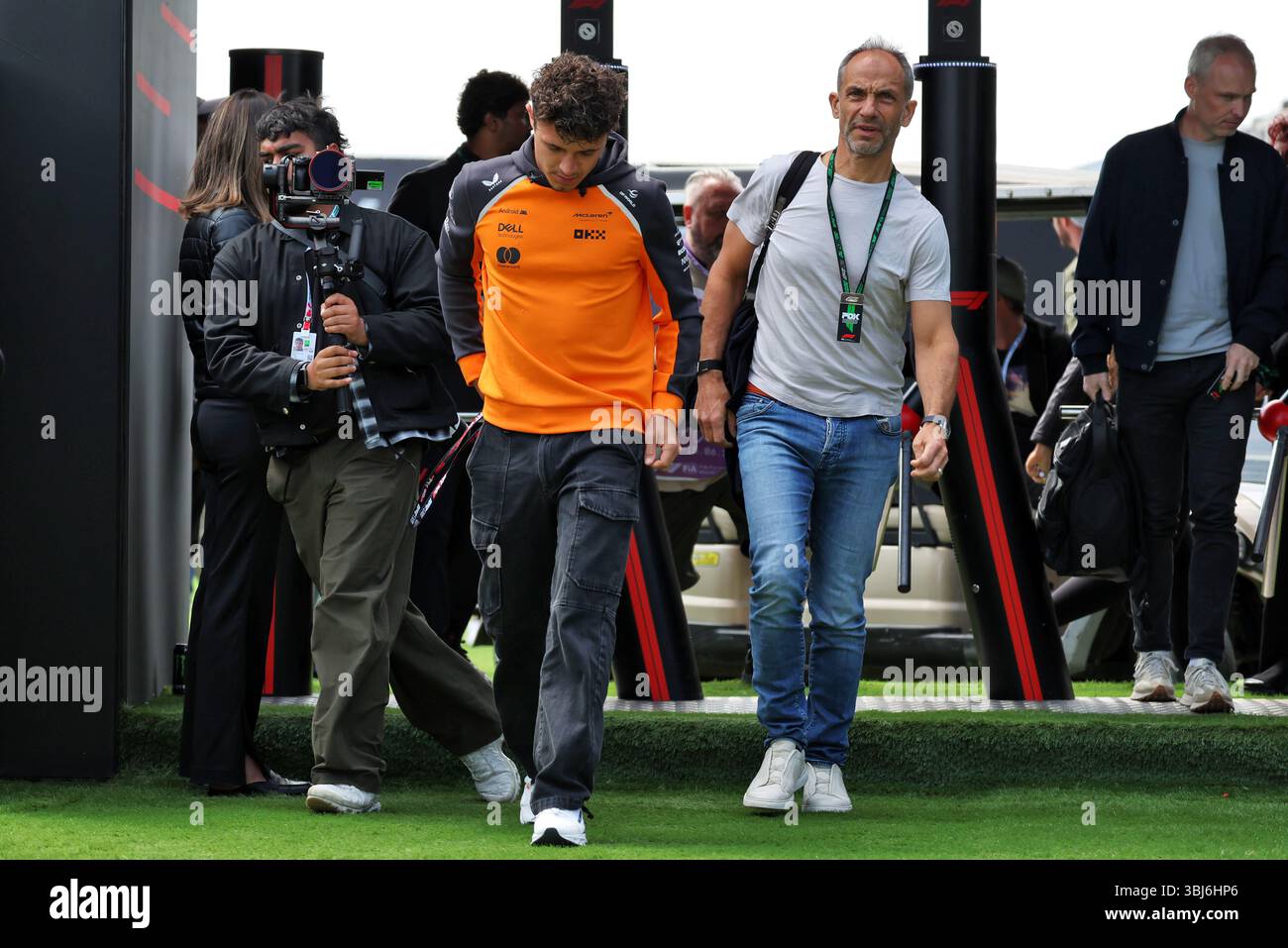 Montreal, Canada. 13th June, 2025. (L to R): Lando Norris (GBR) McLaren with his father Adam ...