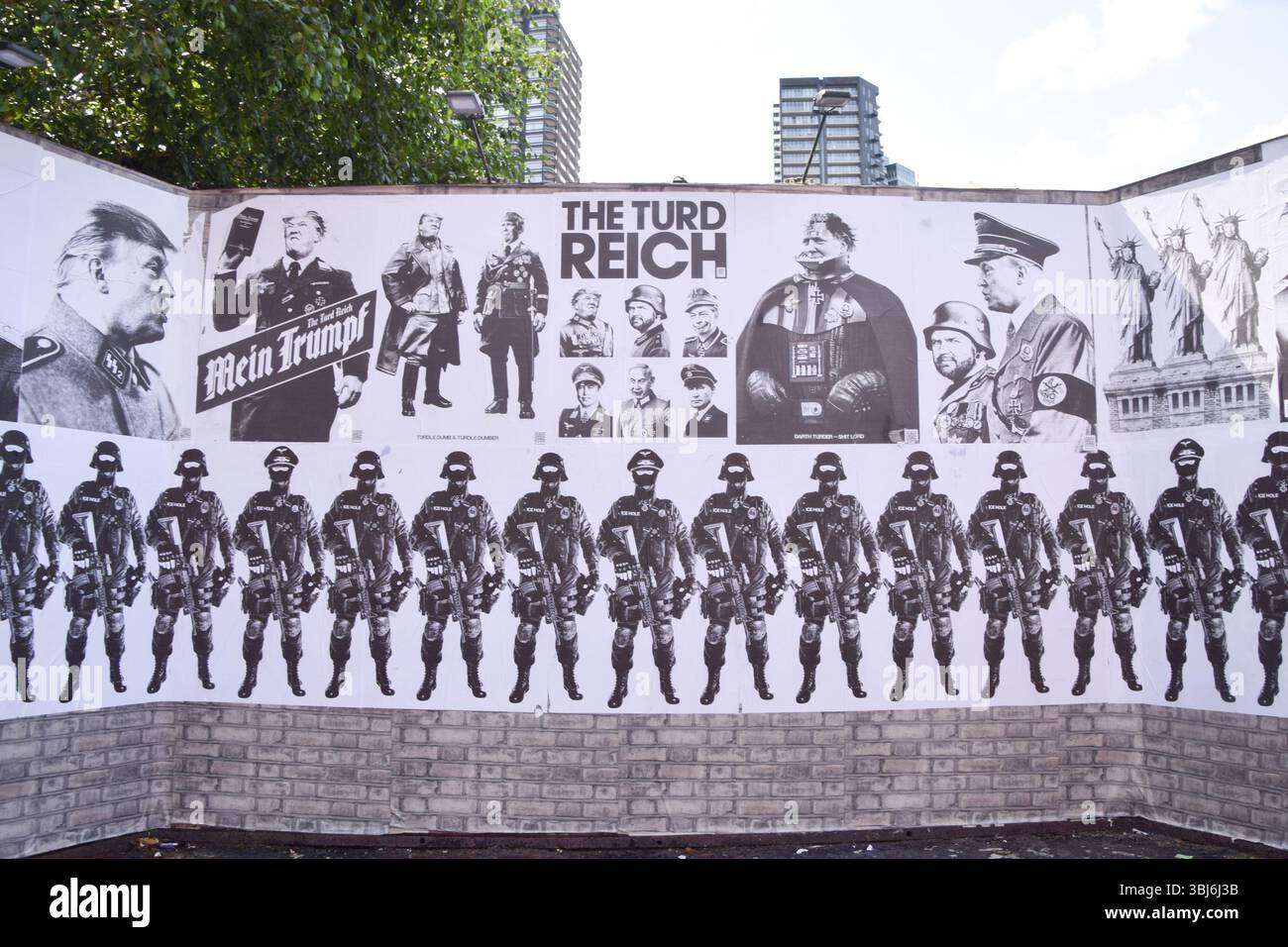London, UK. 13th June 2025. New artwork from the 'Turd Reich' series ...
