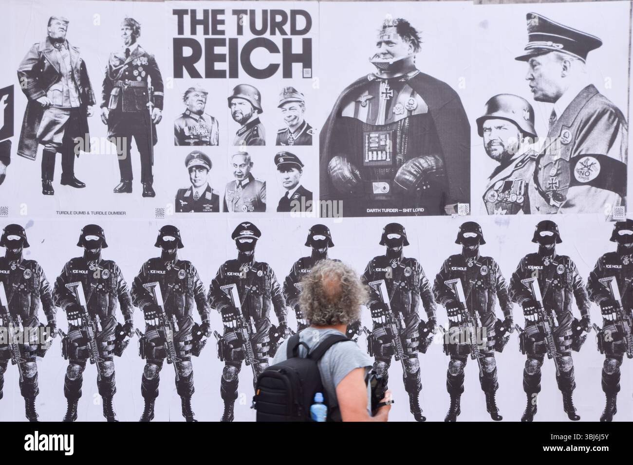 London, UK. 13th June 2025. New artwork from the 'Turd Reich' series ...