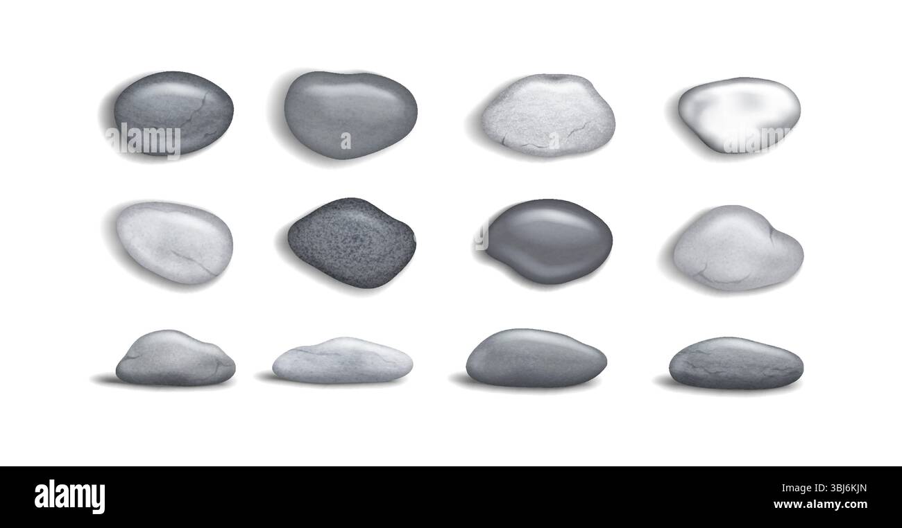 Stones of different sizes Stock Vector Images - Alamy