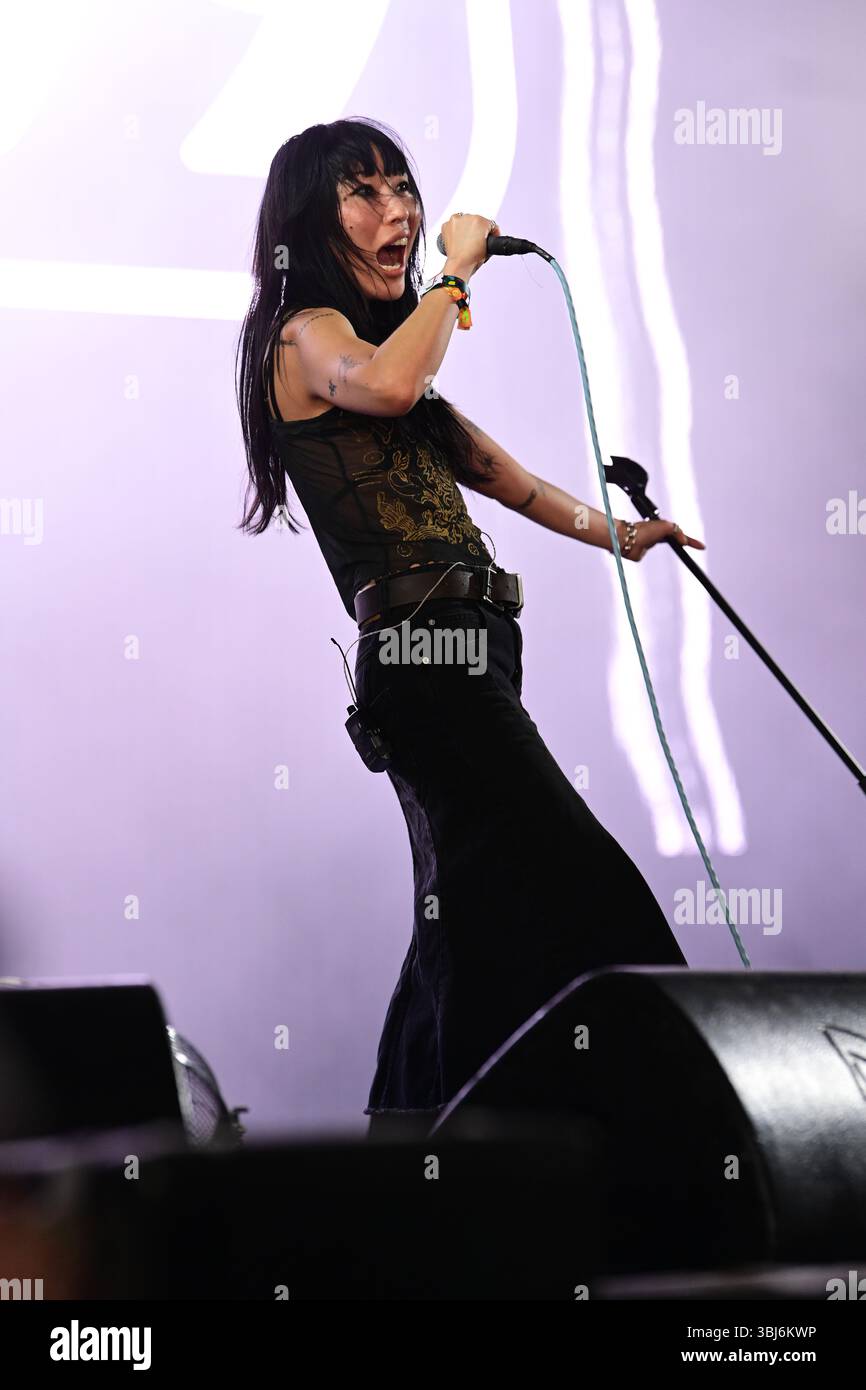London, UK. 13 June 2025: Kumo 99 preforms at the Outbreak Fest at LIDO ...