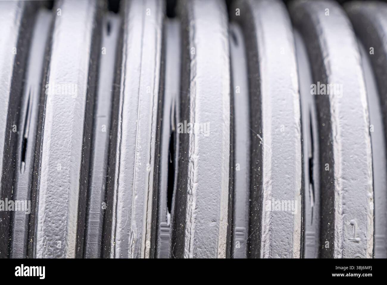 Corrugated HDPE plastic drainage, stormwater pipe Stock Photo - Alamy