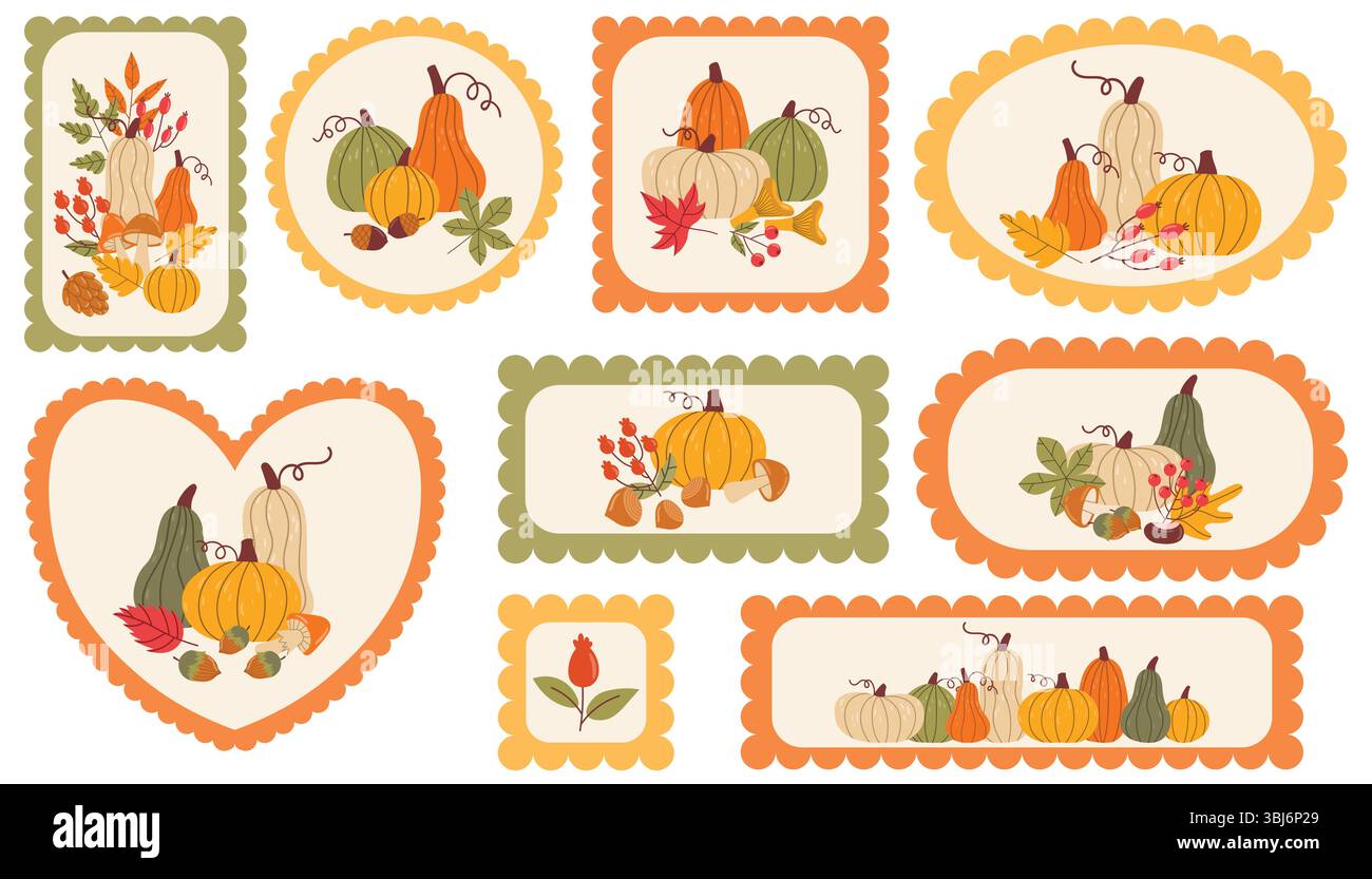 Autumn rustic still life Stock Vector Images - Alamy