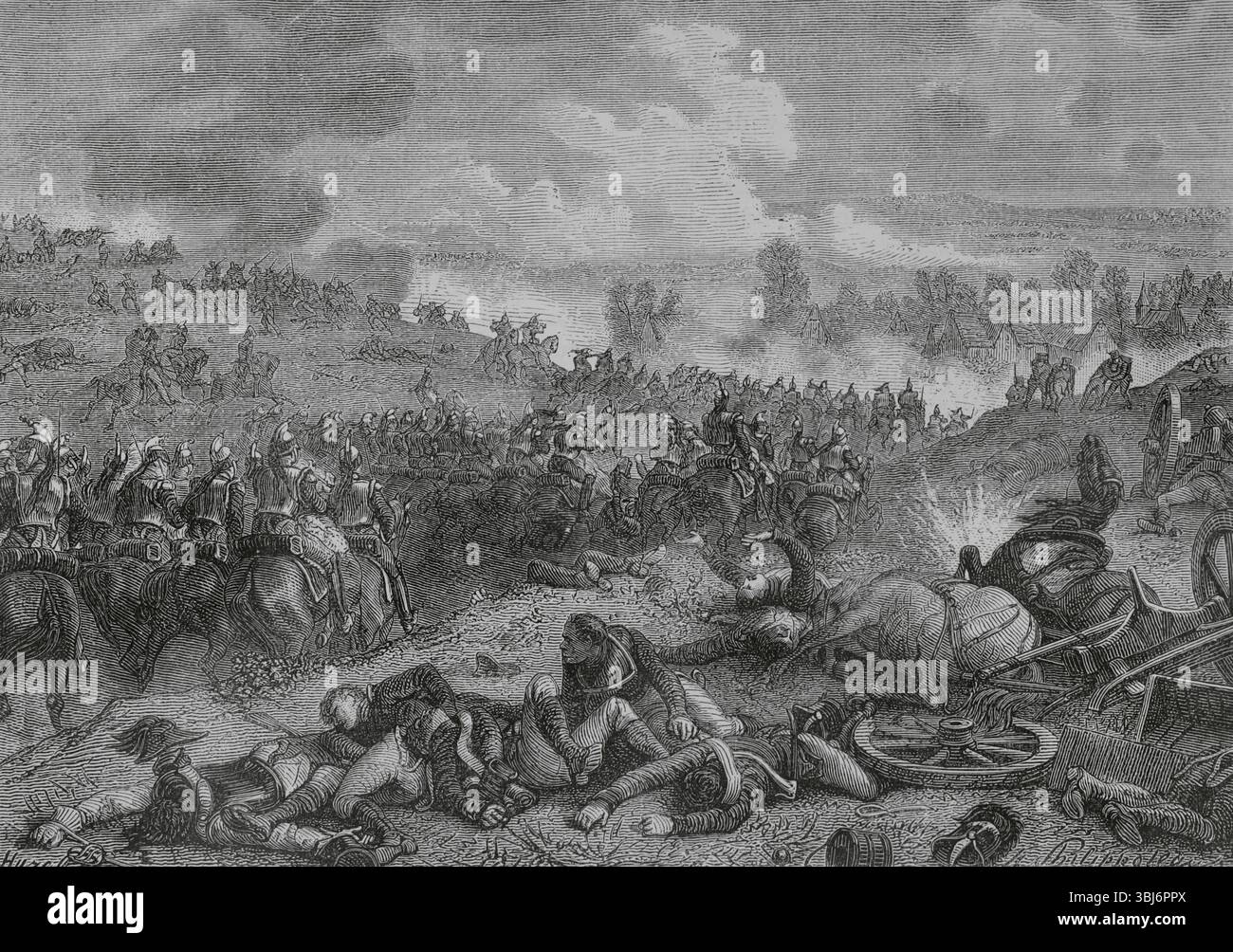 Battle of Leipzig (16 to 19 October 1813). Sixth Coalition troops ...