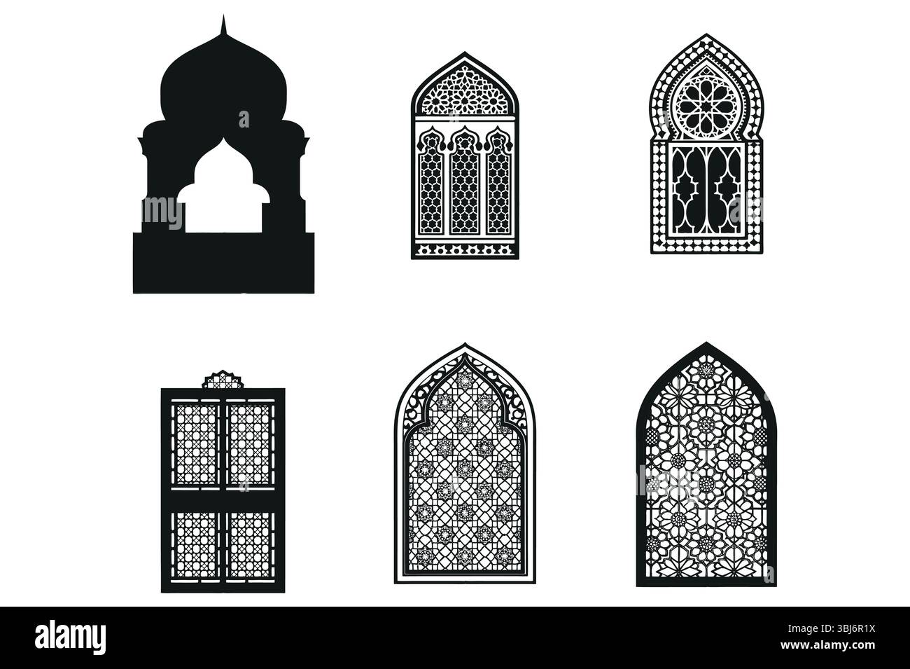 Islamic architectural details Stock Vector Images - Alamy