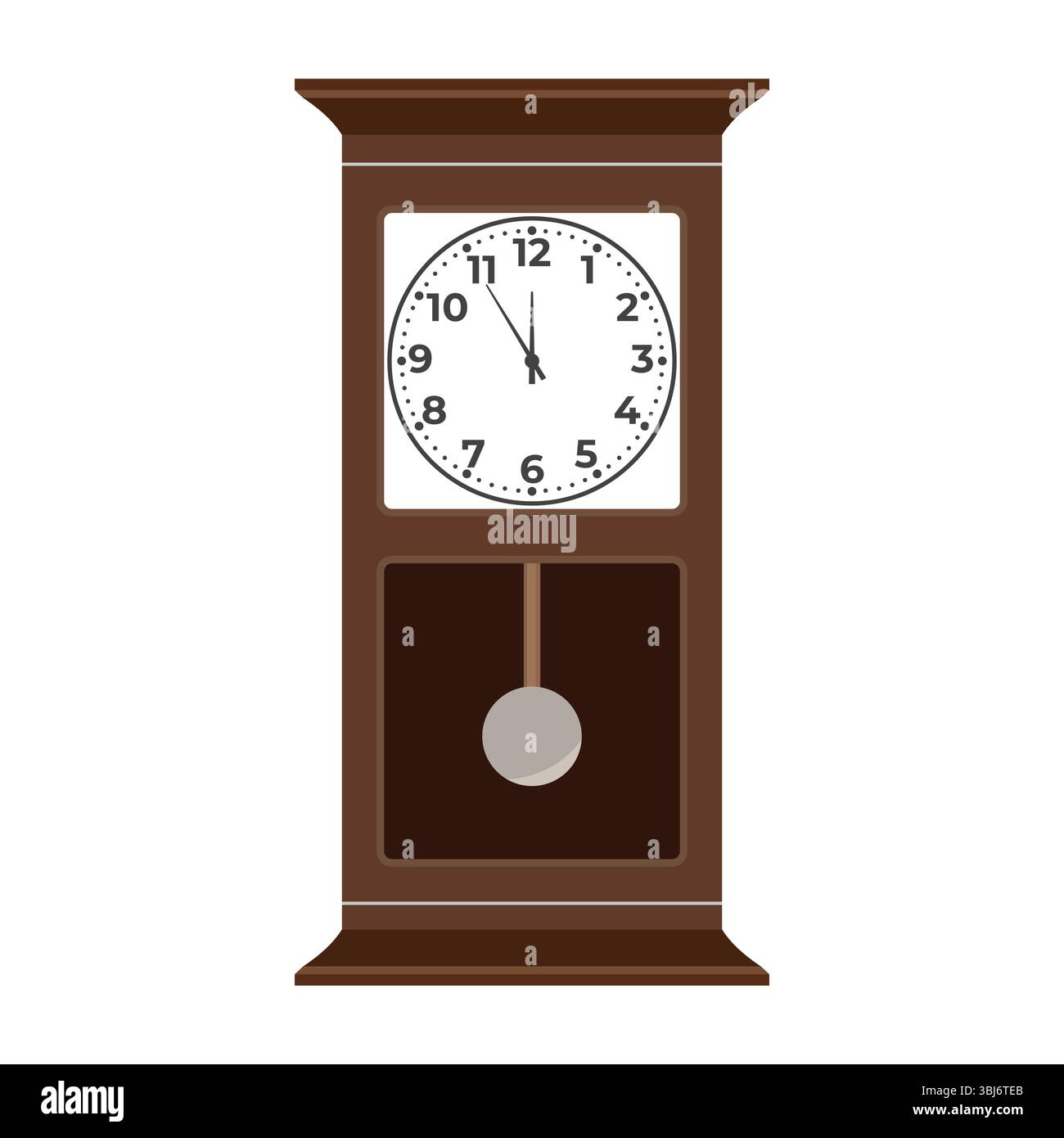 Vintage Grandfather Clock with Pendulum. The lower section of the clock ...