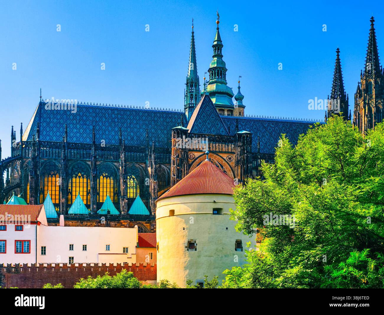Striking view of a historic castle complex featuring a magnificent ...