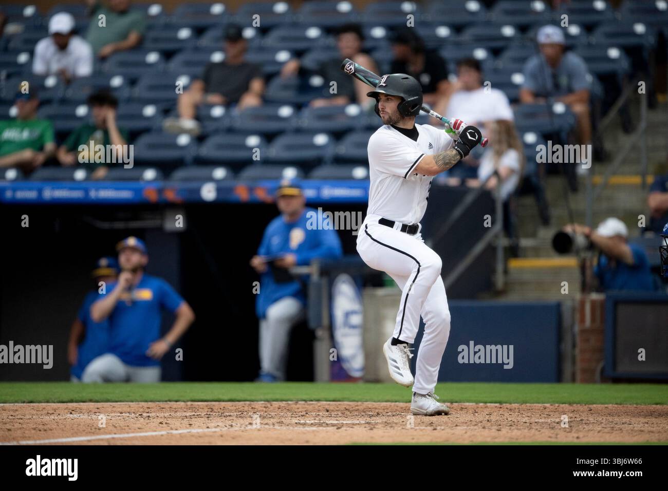 Lucas Moore (53) of the Louisville Cardinals at bat in an ACC ...