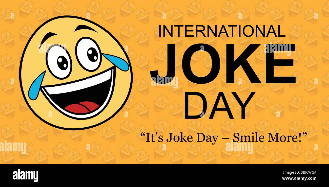 International Joke Day Card with Laughing Face Stock Vector Image & Art ...
