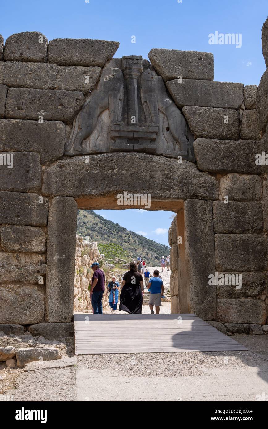 The city of legendary Mycenae. The Lion Gate. Built in 1250 BC, it is ...