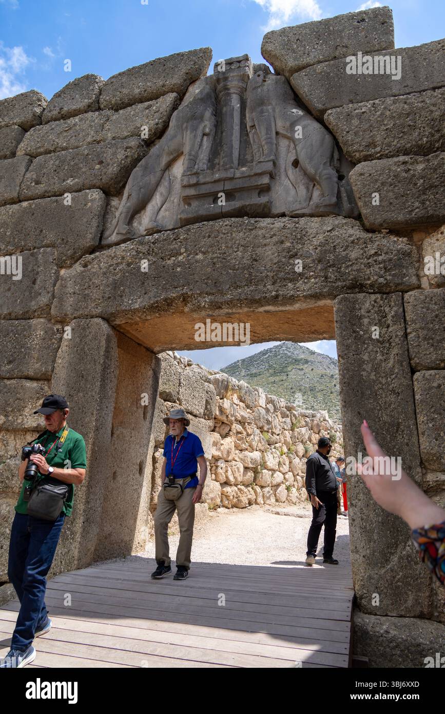 The city of legendary Mycenae. The Lion Gate. Built in 1250 BC, it is ...