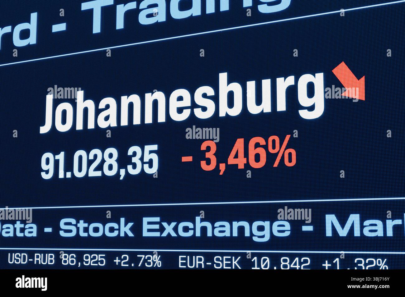 Johannesburg stock index moving down. Johannesburg stock index moving ...