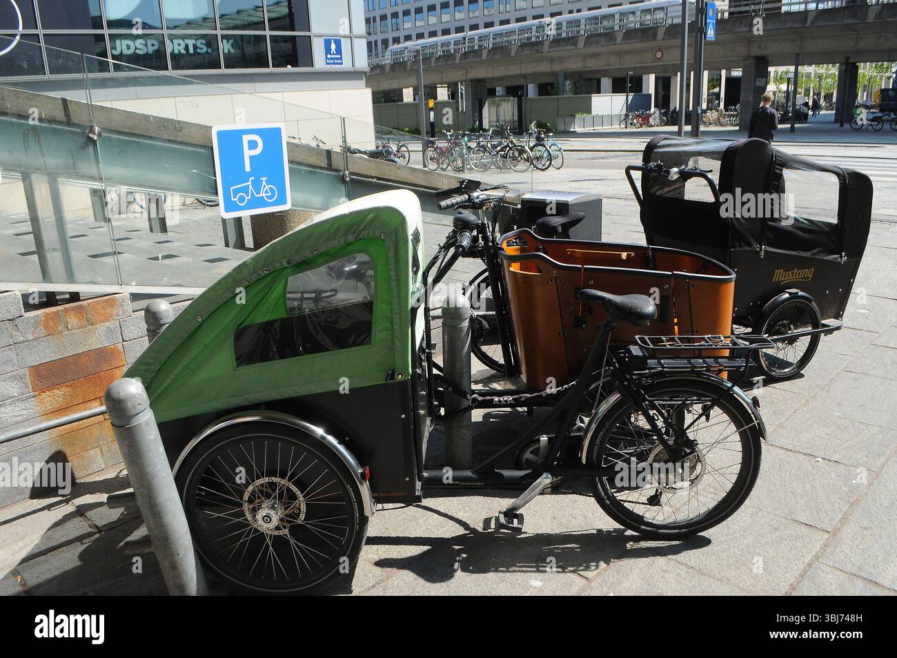 Copenhagen/ Denmark/13 june 2025/.cargo bikes parked at fields mall in ...