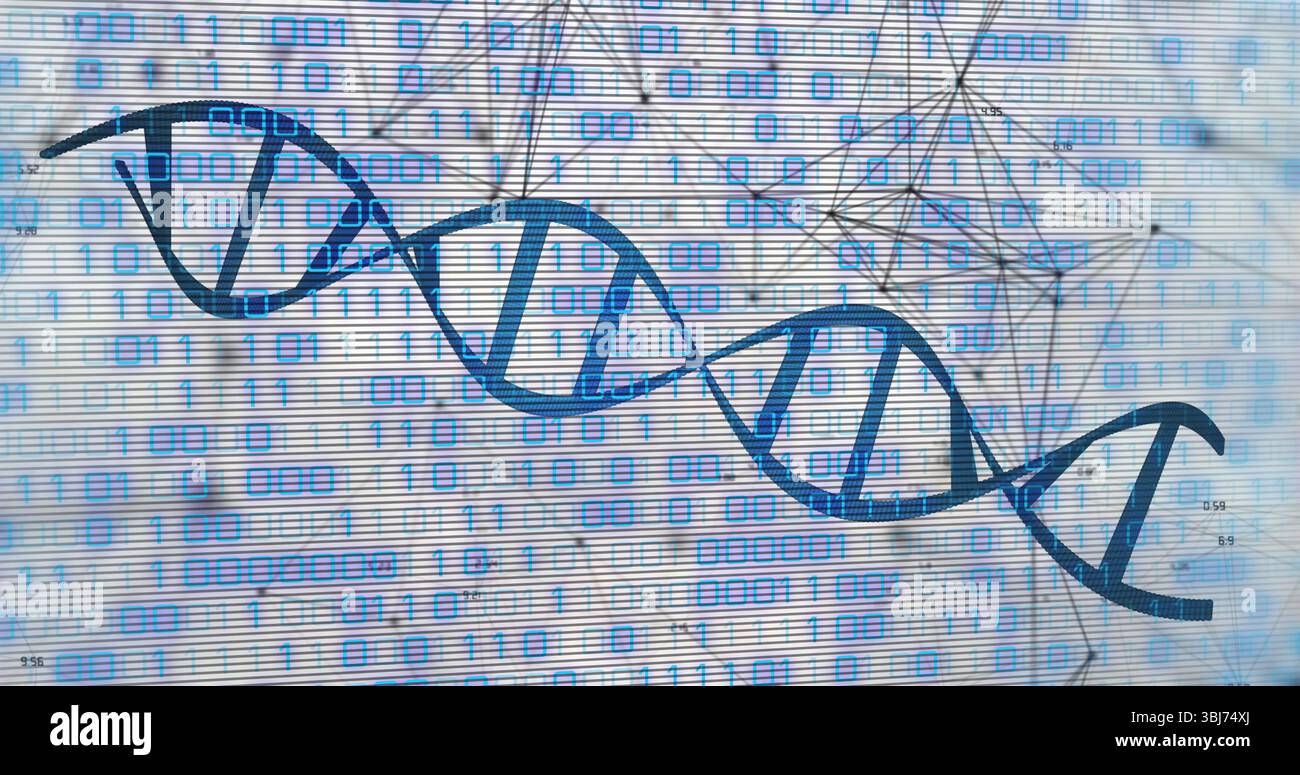 Blue dna helix stretching hi-res stock photography and images - Alamy