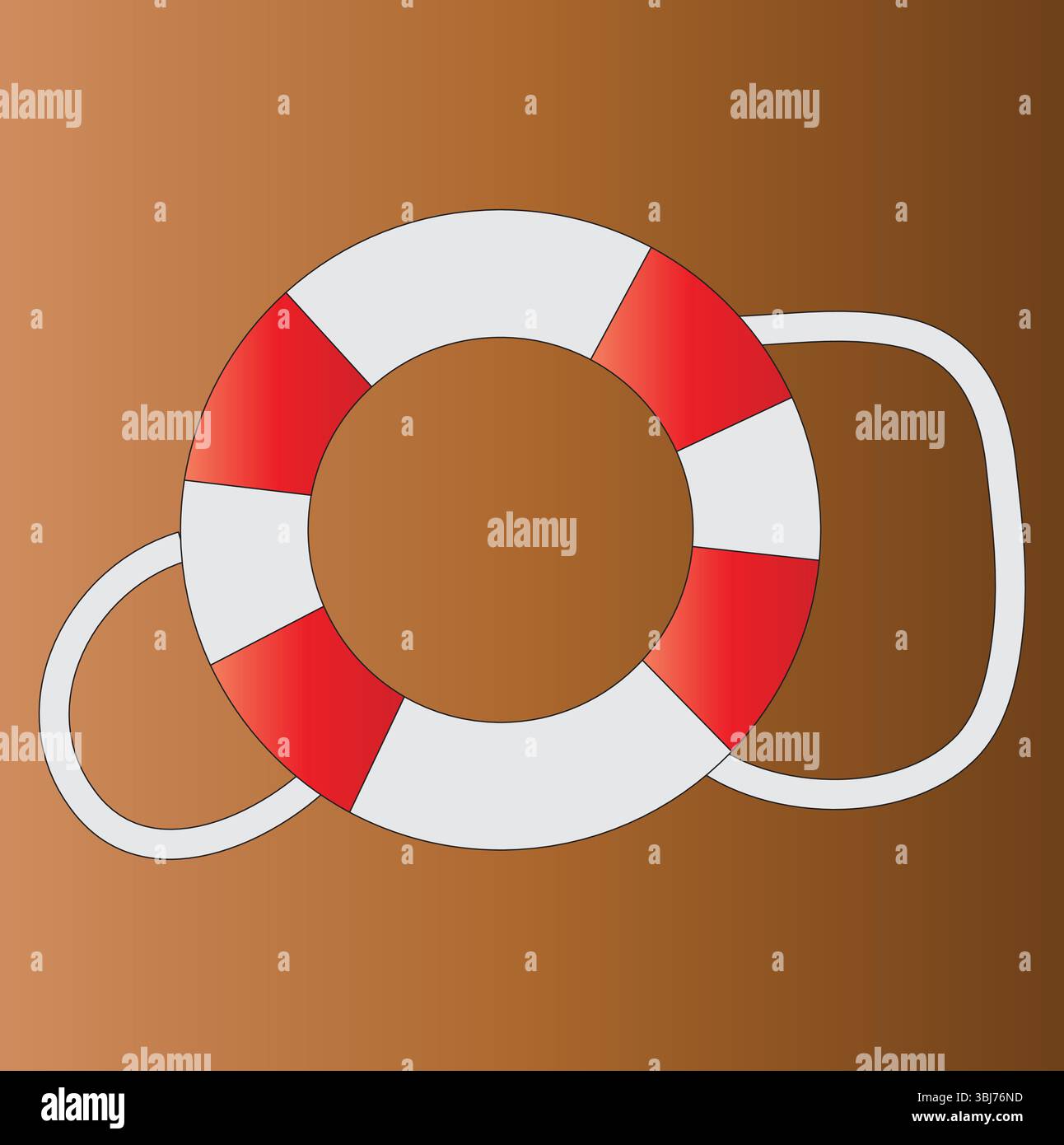 Red and White Lifebuoy Illustration Stock Vector Image & Art - Alamy