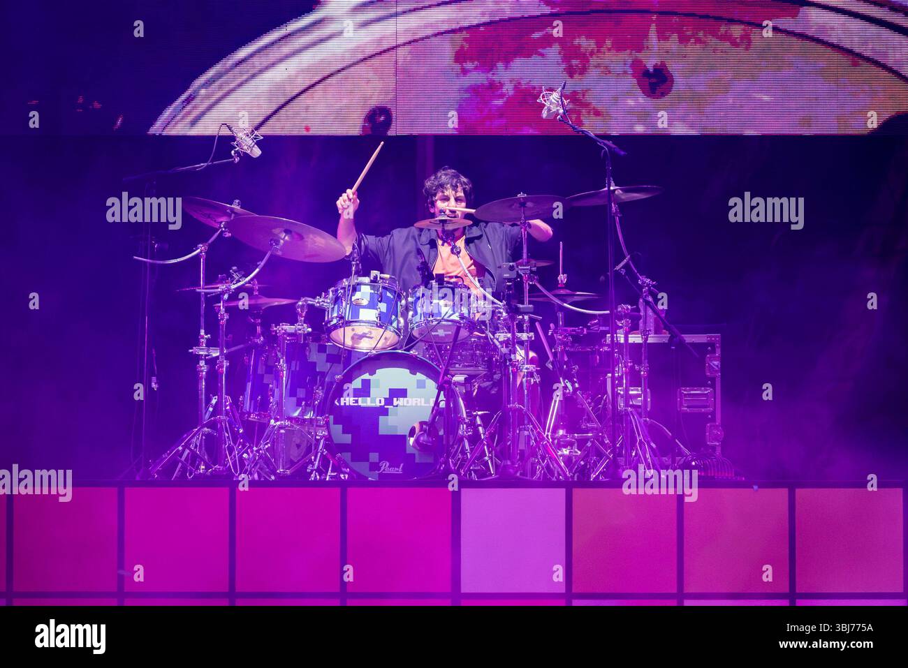 Matteo Locati of Pinguini Tattici Nucleari Stock Photo - Alamy