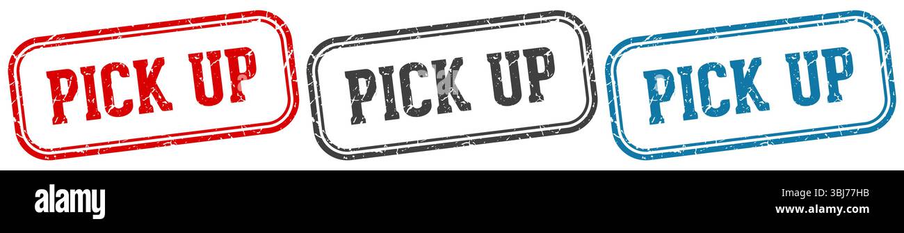Pick up stamp sign Stock Vector Images - Alamy