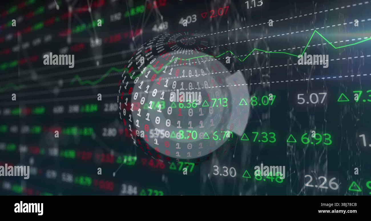 Rotating binary digit globe hi-res stock photography and images - Alamy