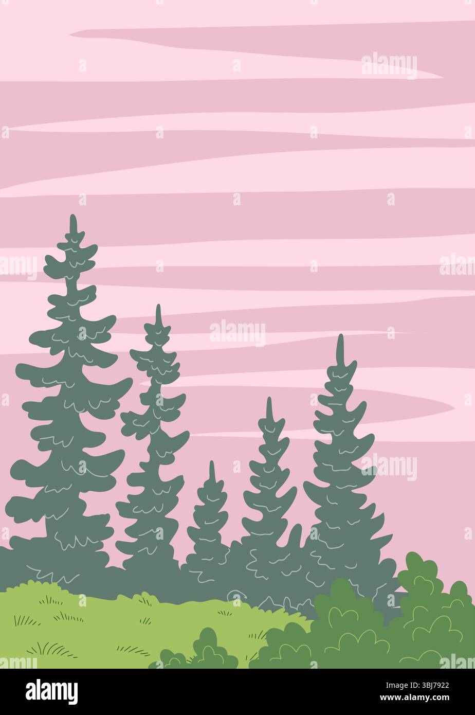 Beautiful calm nature landscape Stock Vector Image & Art - Alamy