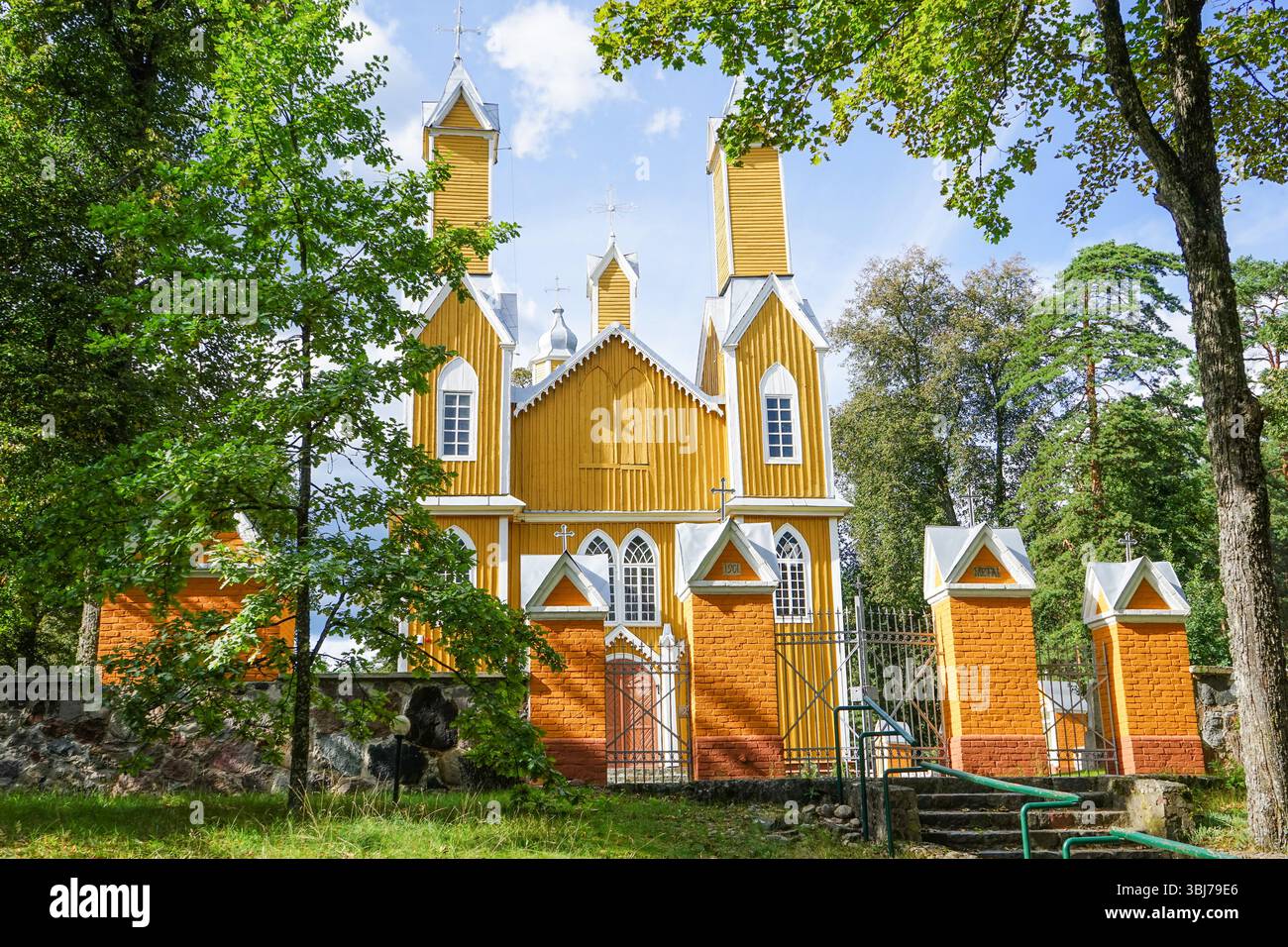 Marcinkonys St. Simon and St. Jude Church, Lithuania Stock Photo - Alamy