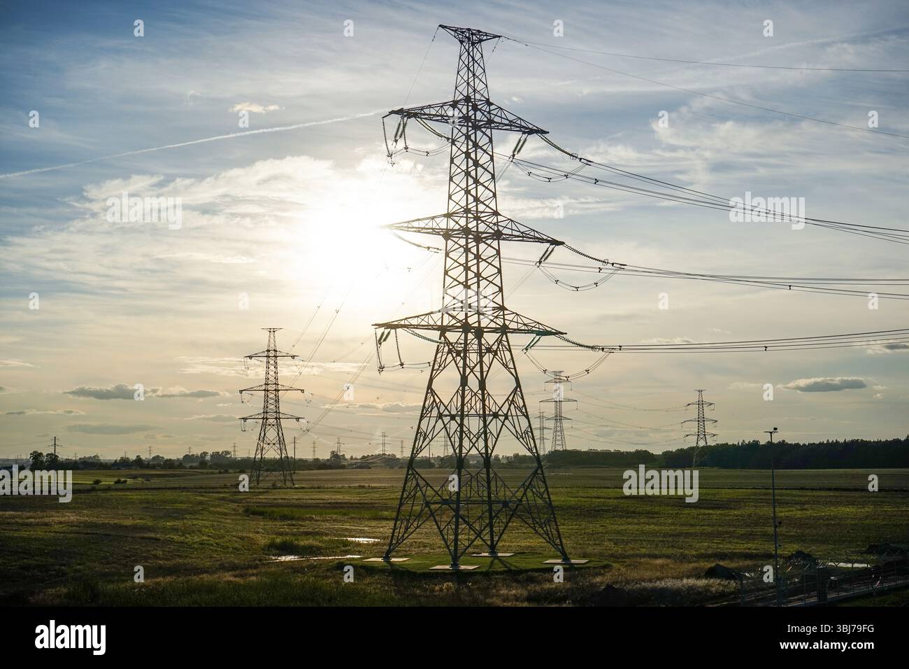 400 kV Overhead Power Line Tower, Lithuania Stock Photo - Alamy