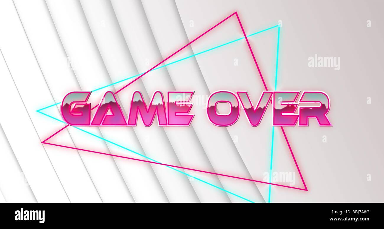 Game over pink neon cyberpunk hi-res stock photography and images - Alamy