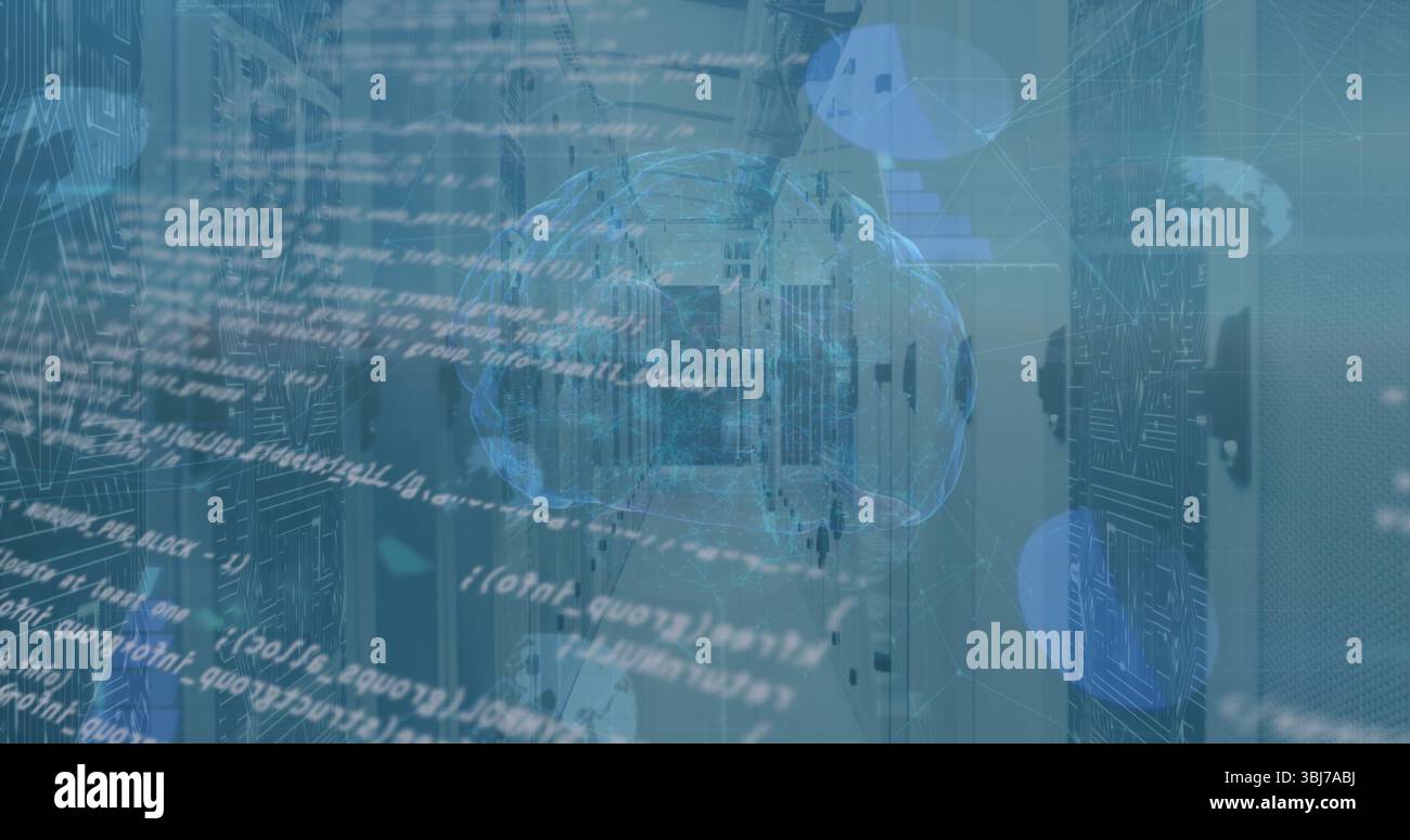 Digital brain data streams artificial hi-res stock photography and ...