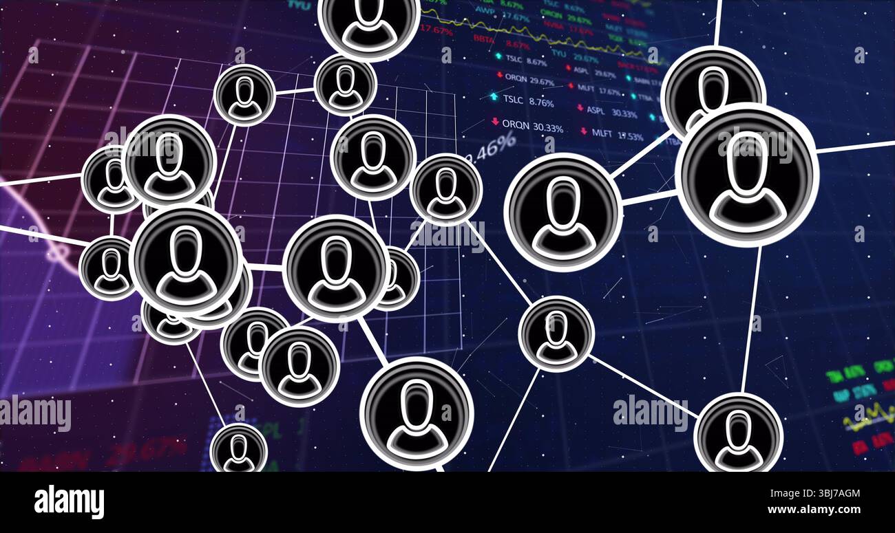 Visualization network red nodes connected hi-res stock photography and images - Alamy