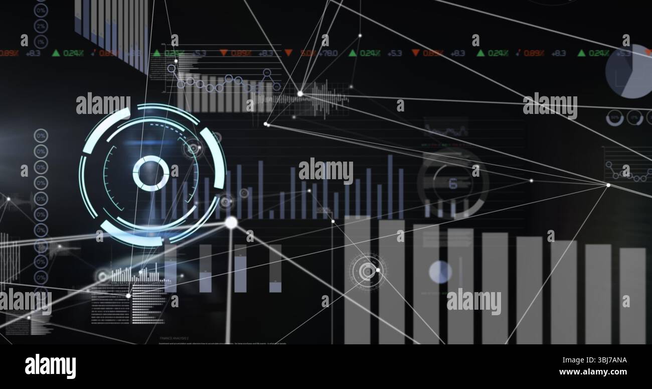Digital animation glowing lines graphs hi-res stock photography and images - Alamy