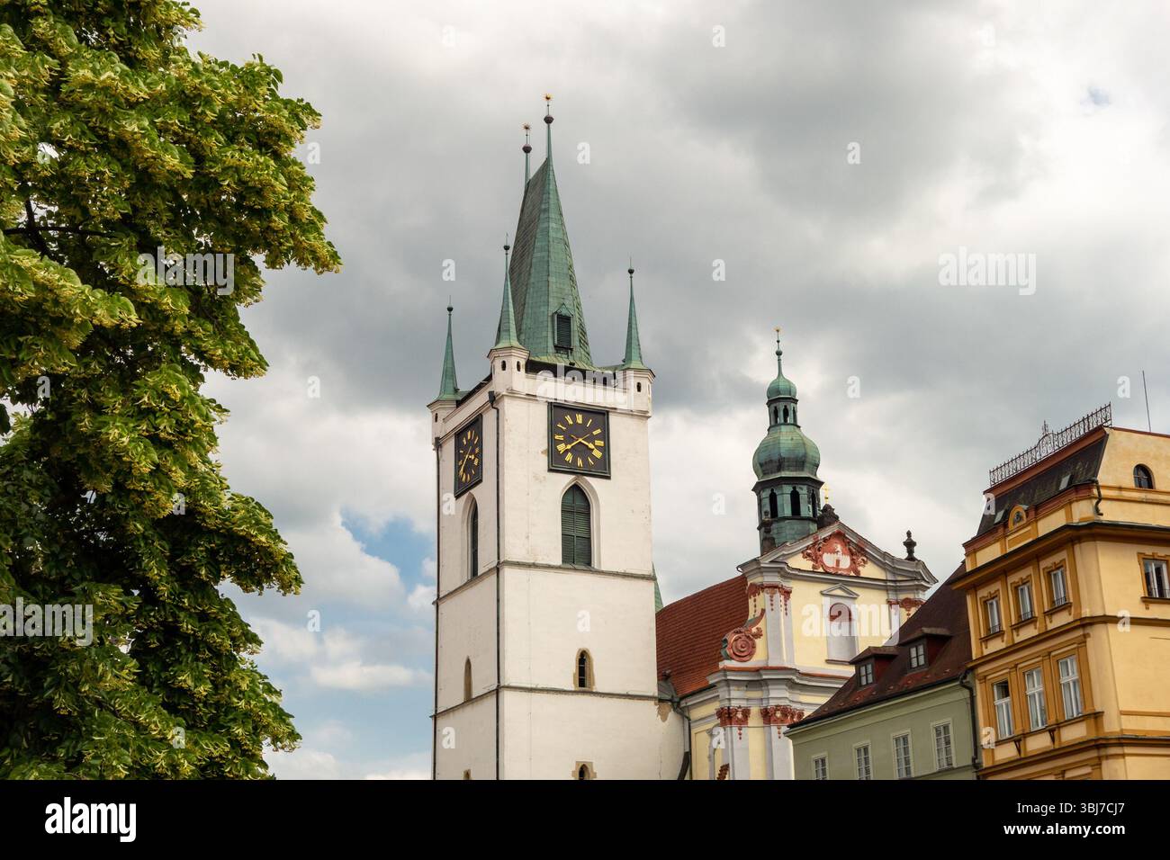 Kamenna vez (Stony tower) with clocks of the Church of All Saints in ...