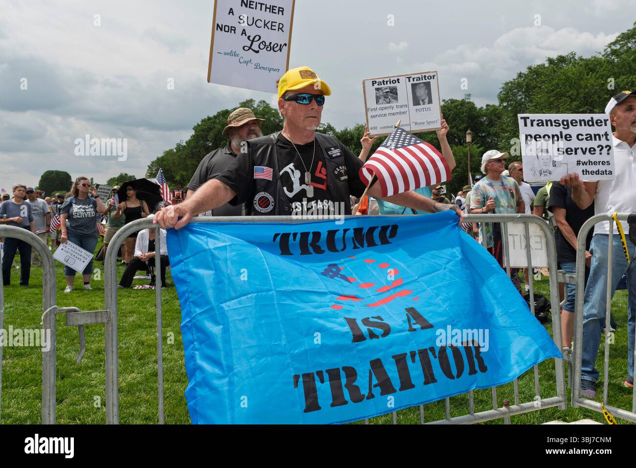 Unite For Veterans Protest Stock Photo - Alamy