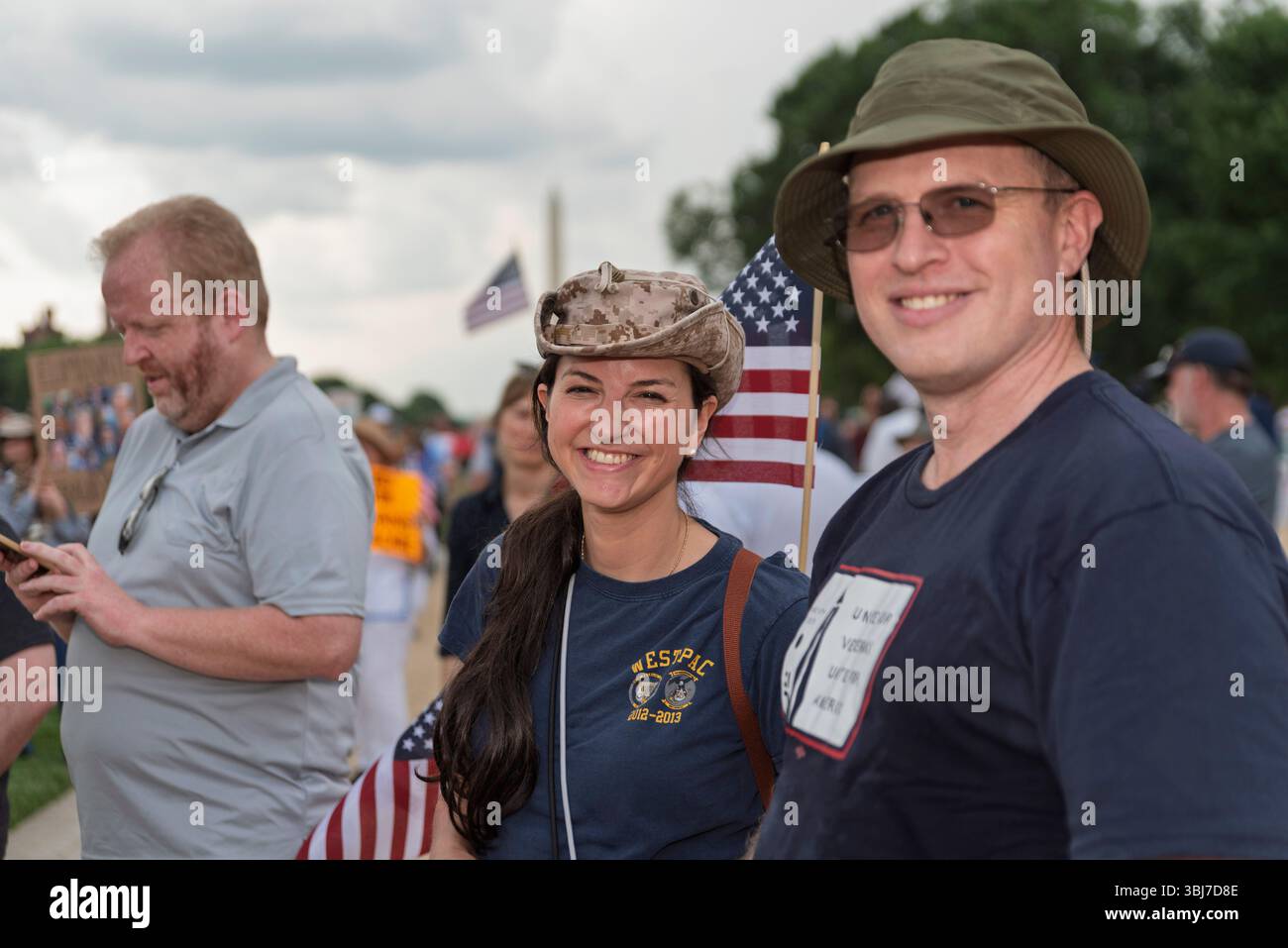 Unite For Veterans Protest Stock Photo - Alamy