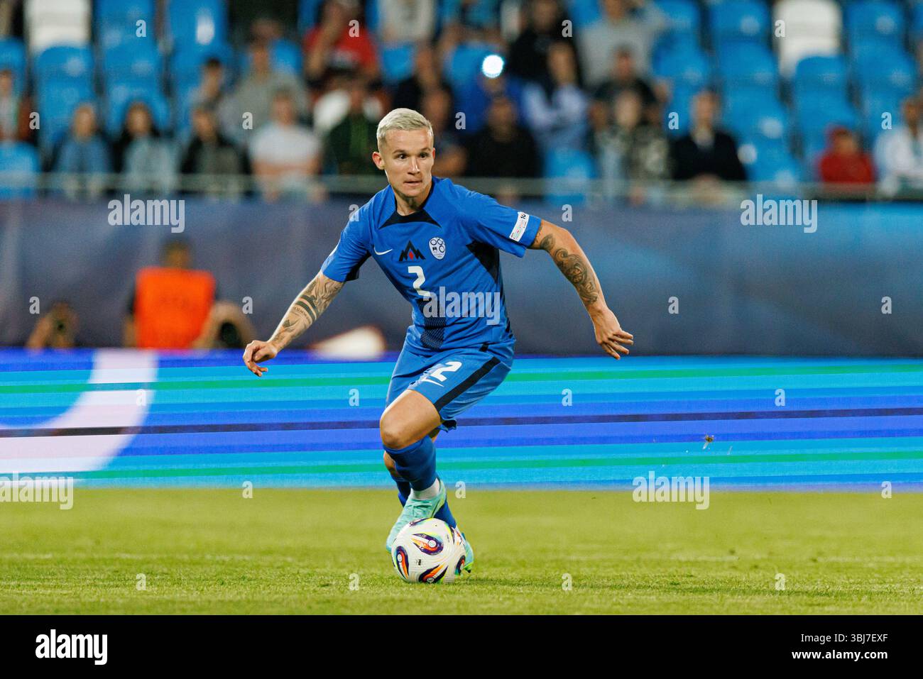 Mitja Ilenic seen during UEFA Euro U-21 2025 game between national ...