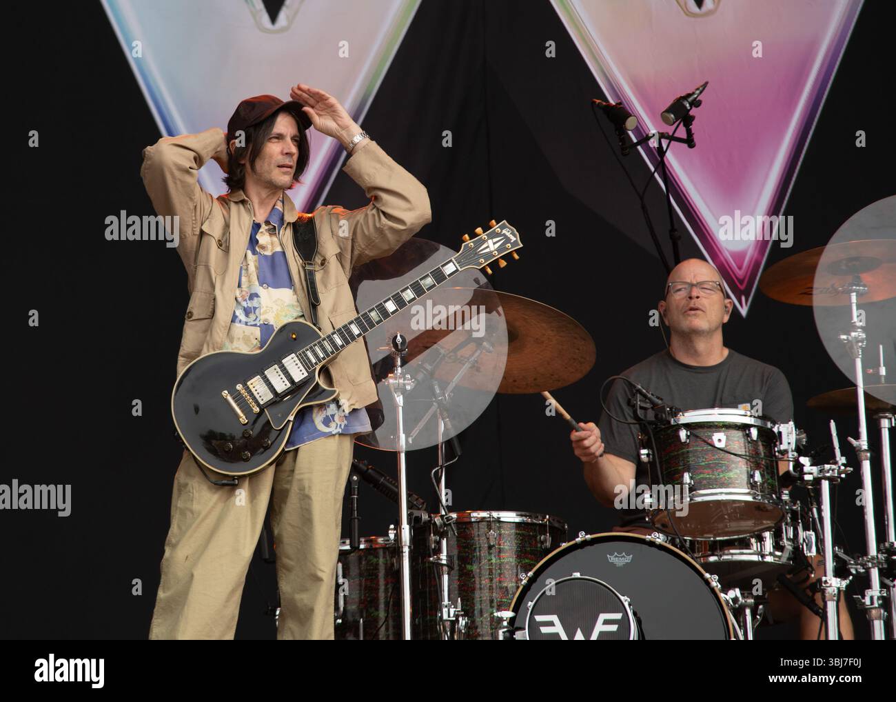 Donington, England. 13th June 2025. Weezer take the stage at Download ...