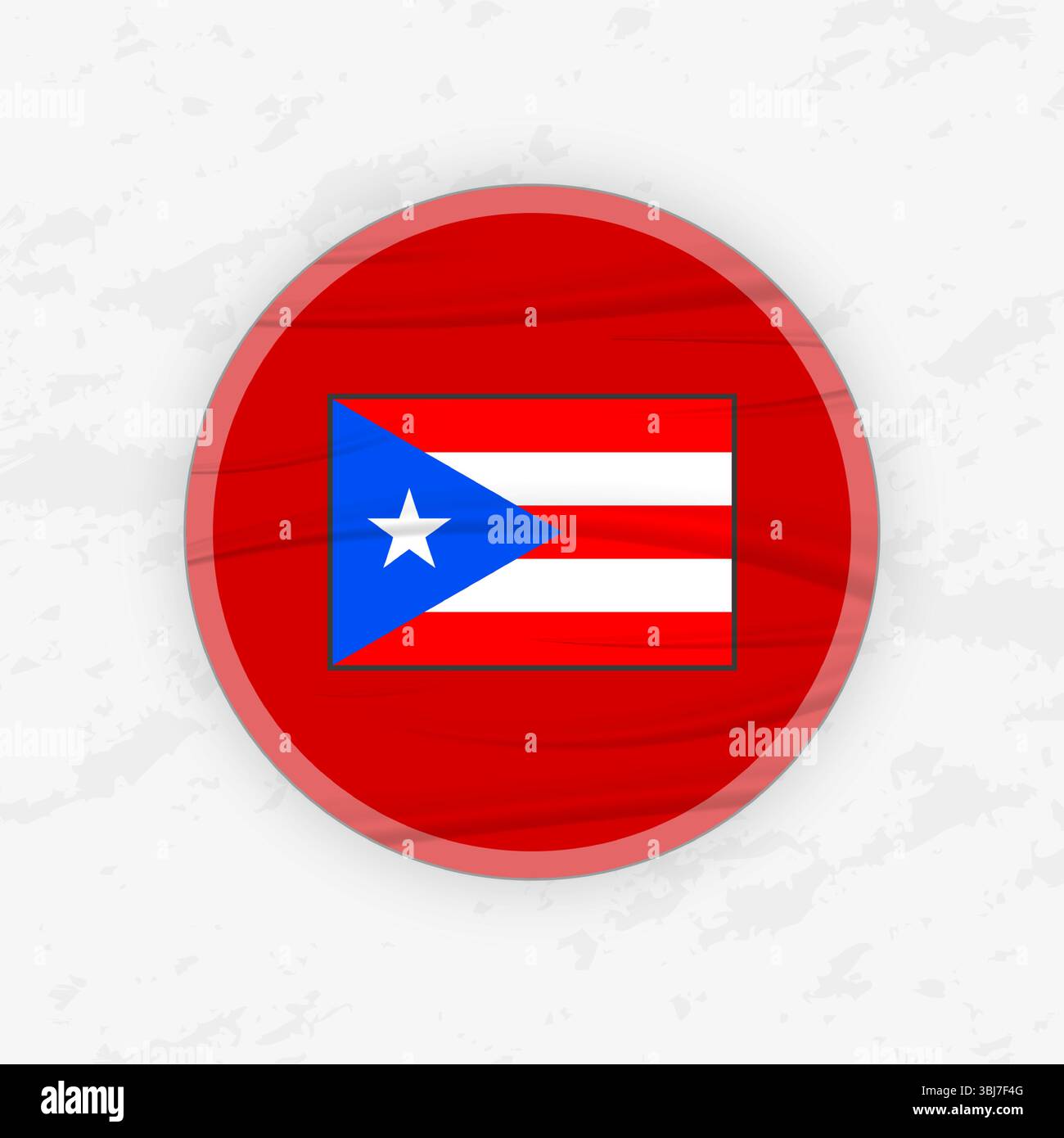 Puerto Rican Flag in a Circular Emblem Design, Abstract Round Sticker ...