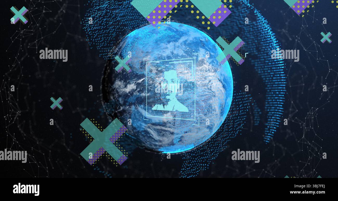 Displaying central earth globe hi-res stock photography and images - Alamy