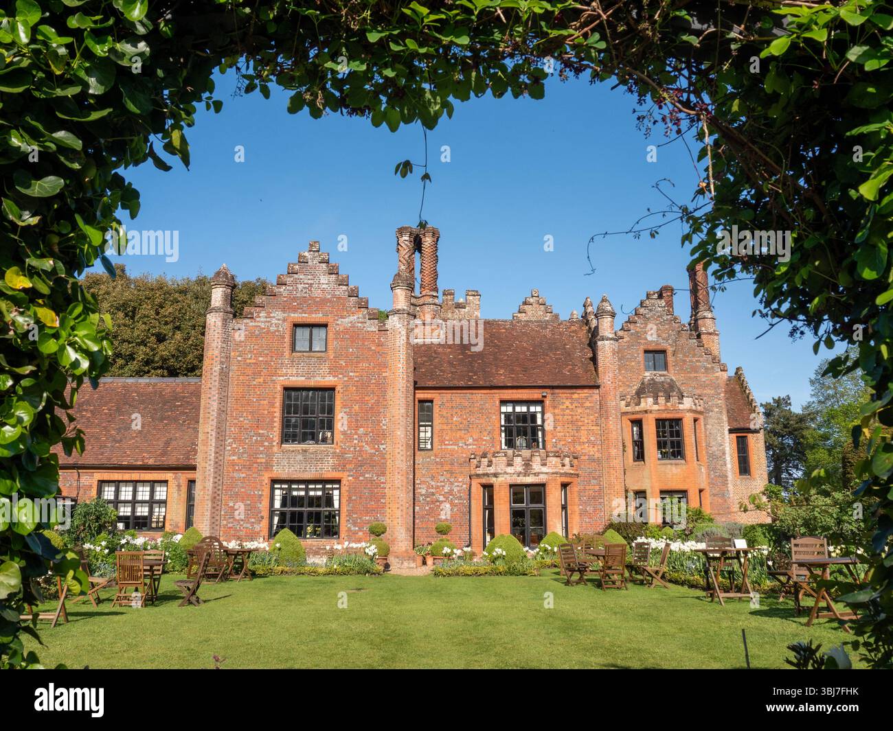 Chenies Manor house and sunken garden at tulip time Stock Photo - Alamy