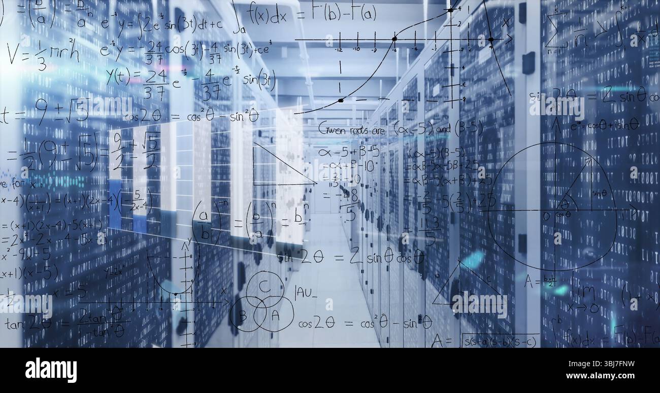 Extending server rack corridor running through data center, with binary ...