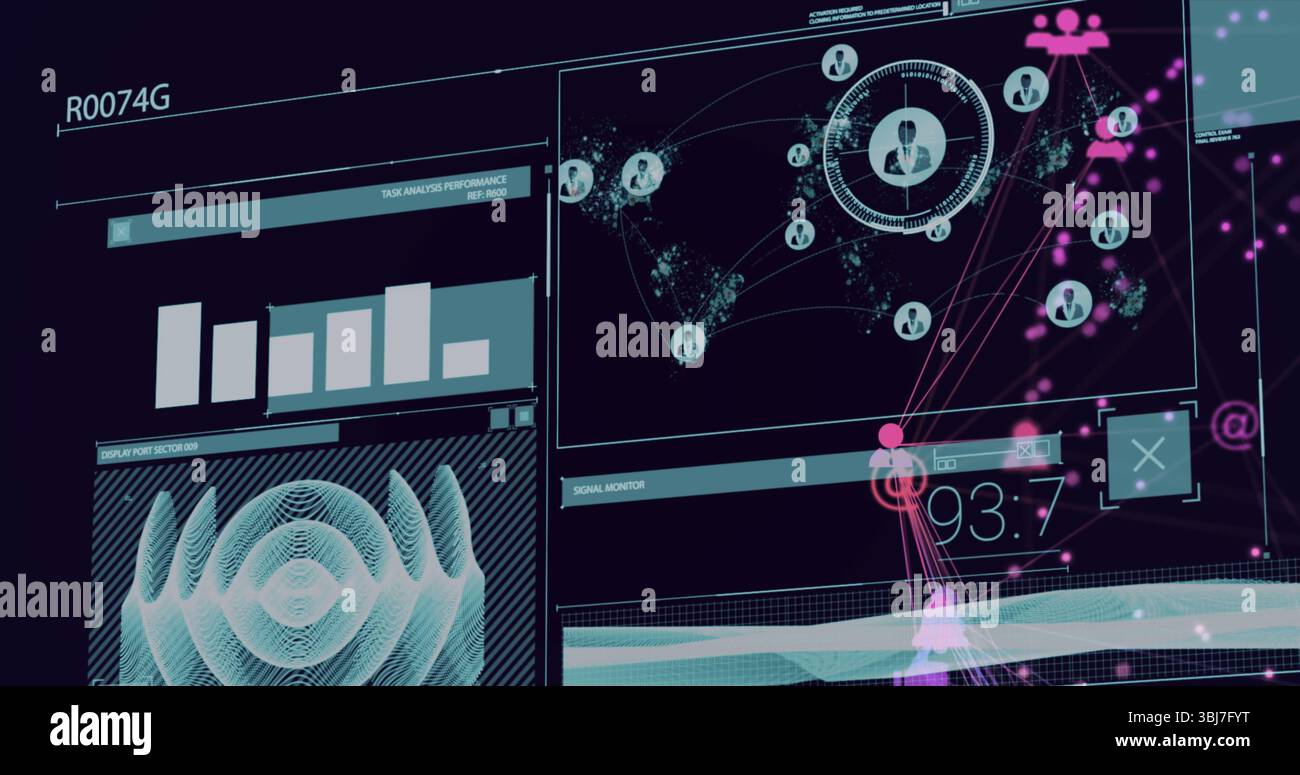 Displaying animated icons digital dashboard hi-res stock photography and images - Alamy