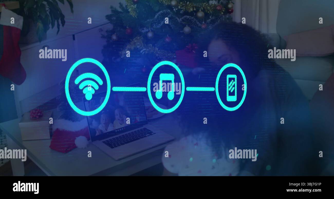 Laptop screen displaying festive hi-res stock photography and images ...