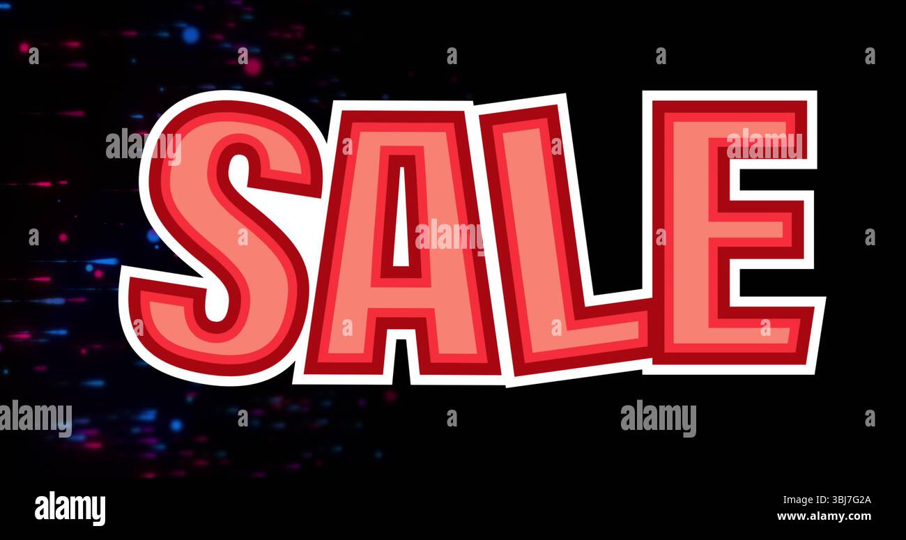 Animation neon sale text banner hi-res stock photography and images - Alamy