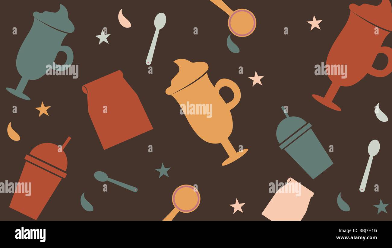 Soft color coffee art Stock Vector Images - Alamy